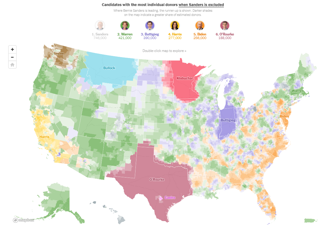 Detailed Maps of the Donors Powering the 2020 Democratic Campaigns ...