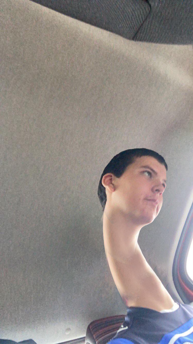 triple the length of this mans neck : r/PhotoshopRequest