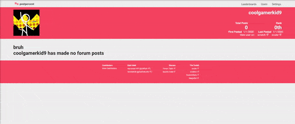 postpercent (Scratch Forum Leaderboards) - Discuss Scratch