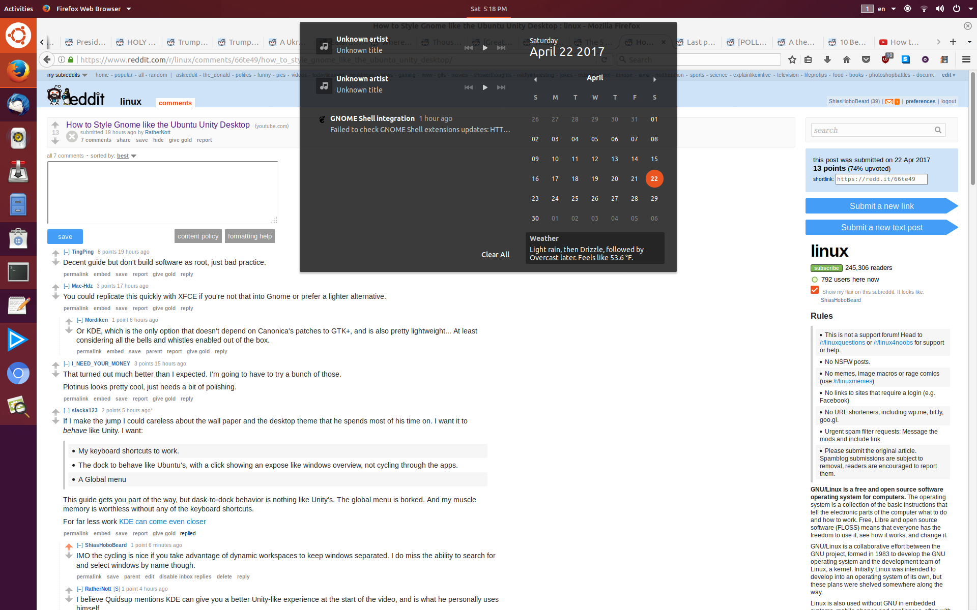 How to Style Gnome like the Ubuntu Unity Desktop : r/linux