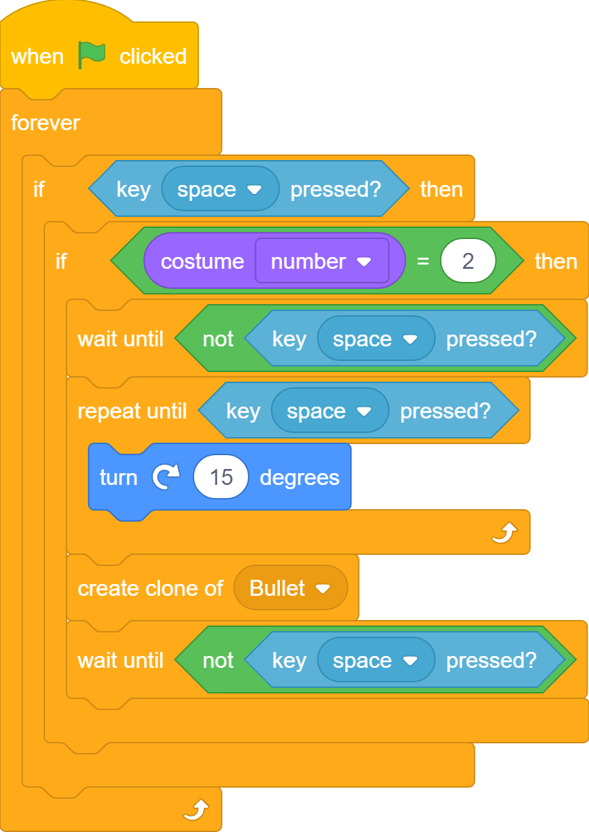 can anybody teach me how to shoot a gun in rpg scrolling game? - Discuss Scratch