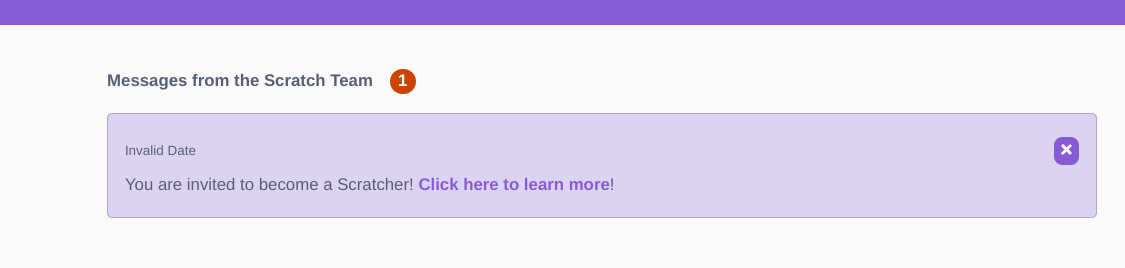 New scratcher invite - Discuss Scratch