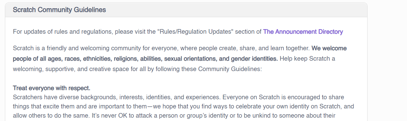 Make it clear in the Community Guidelines that new rules can be found ...