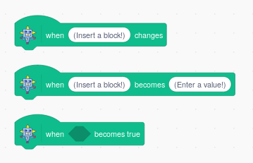 "When (value of a block) changes" extension, plus more ("when (A ...