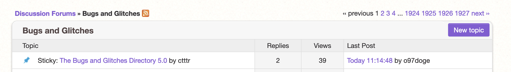 Make a Bugs and Glitches directory - Discuss Scratch