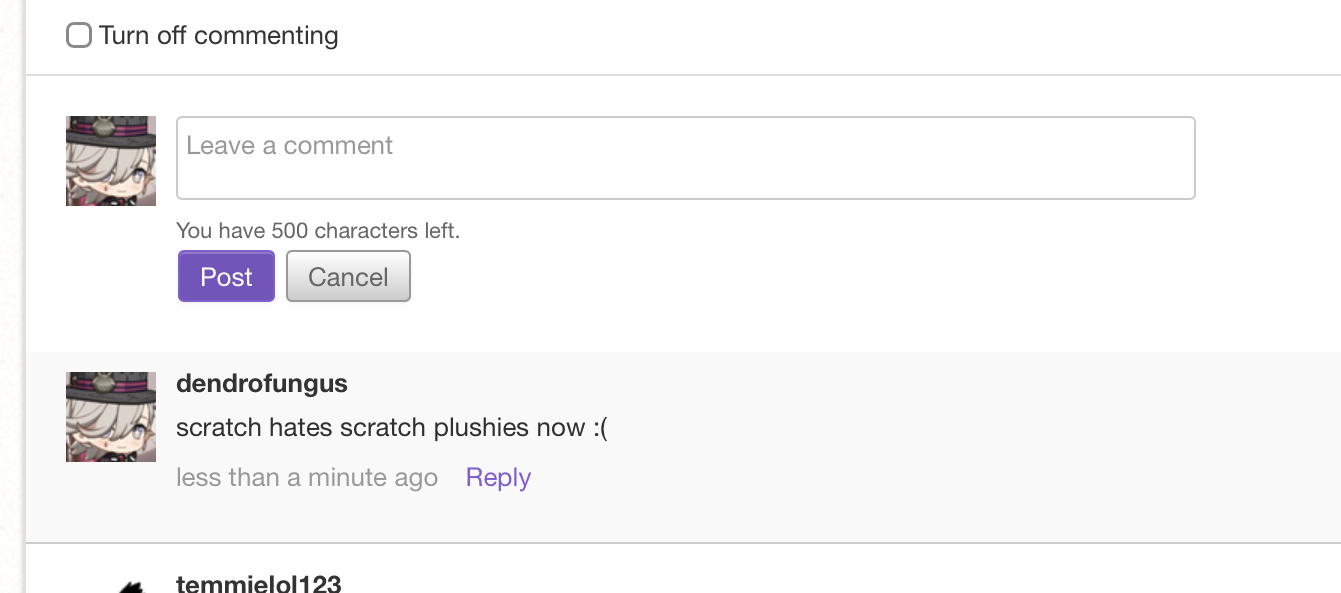 is there anything wrong with my comment? - Discuss Scratch