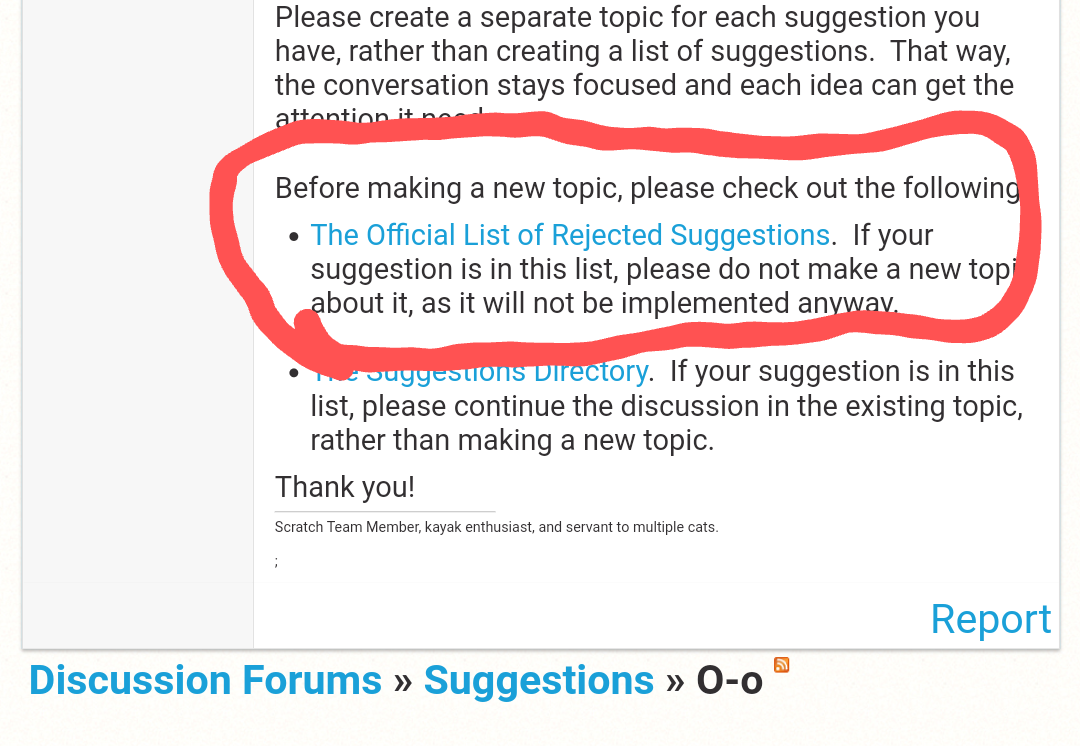 informing someone when one of their suggestions gets rejected - Discuss ...
