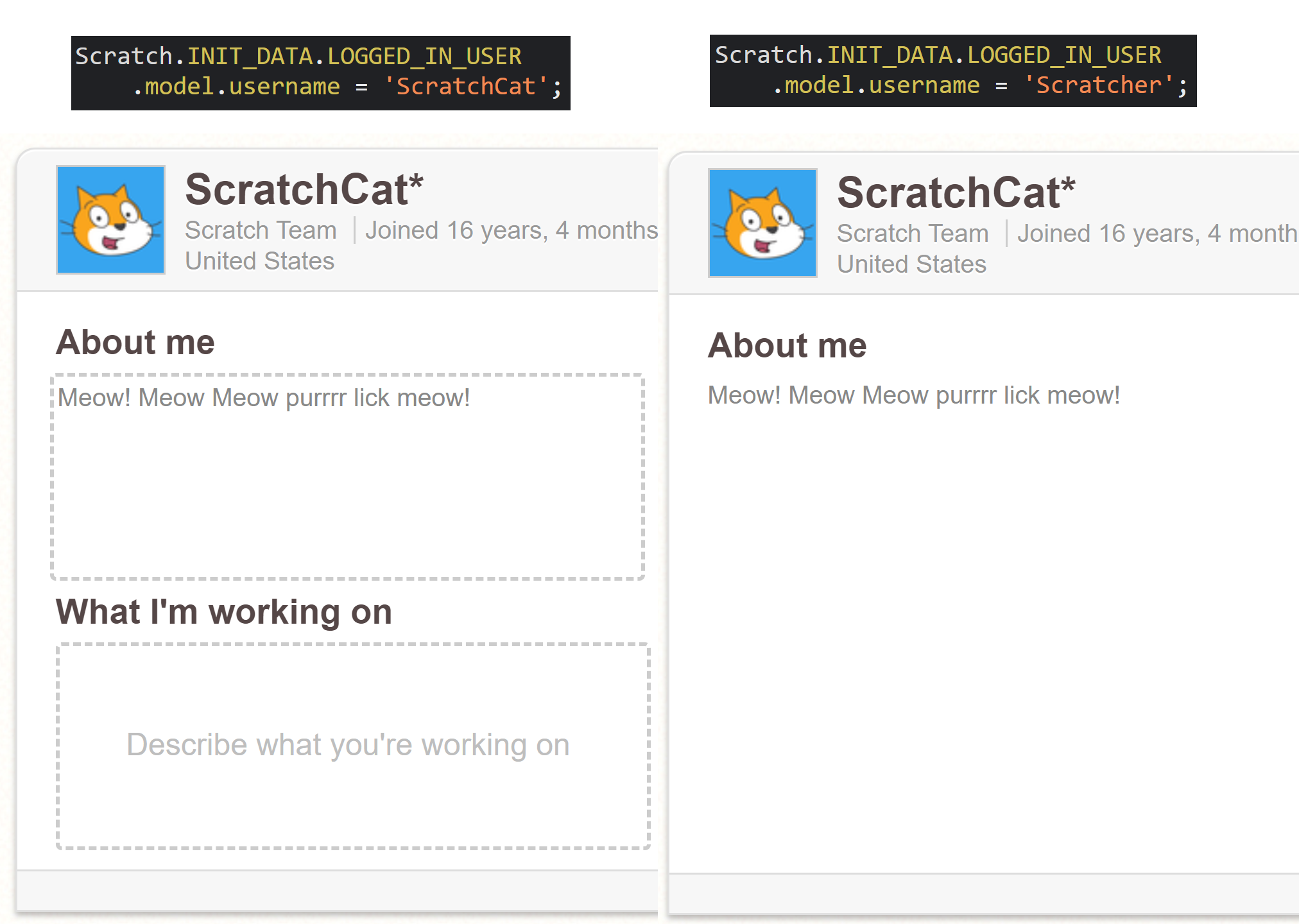 Togglable About Me and What I'm Working On - Discuss Scratch