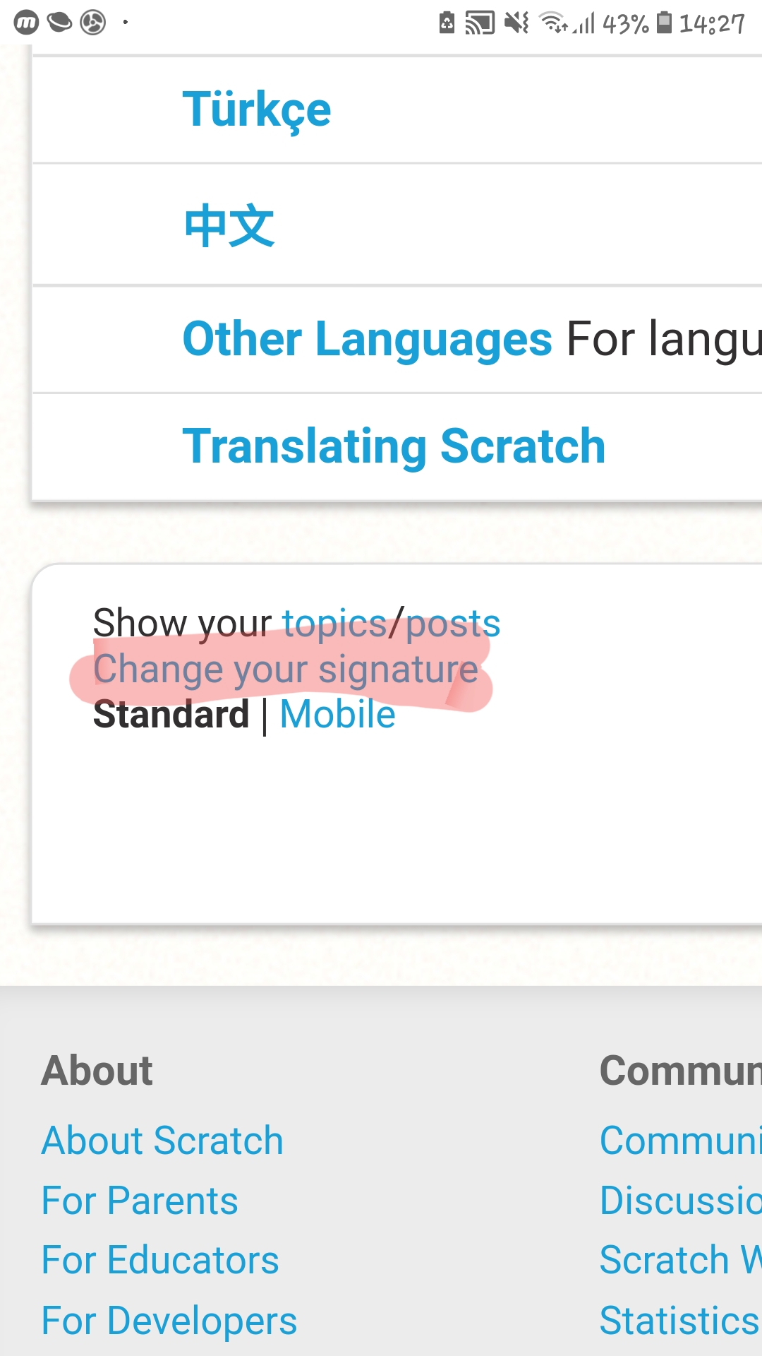 How do you change a signature? - Discuss Scratch