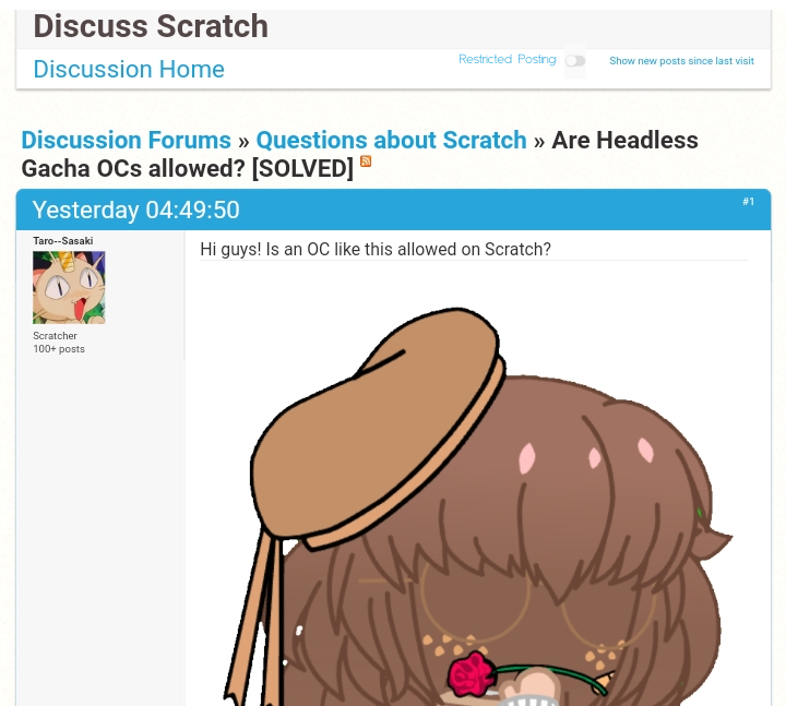 Restricted Posting on Threads? - Discuss Scratch