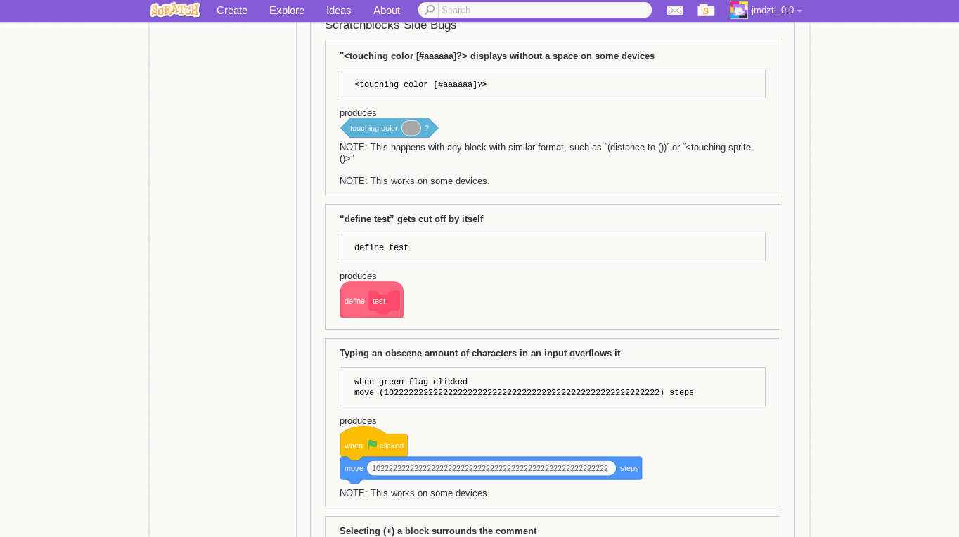 List of Bugs with New 3.0 Scratchblocks - Discuss Scratch