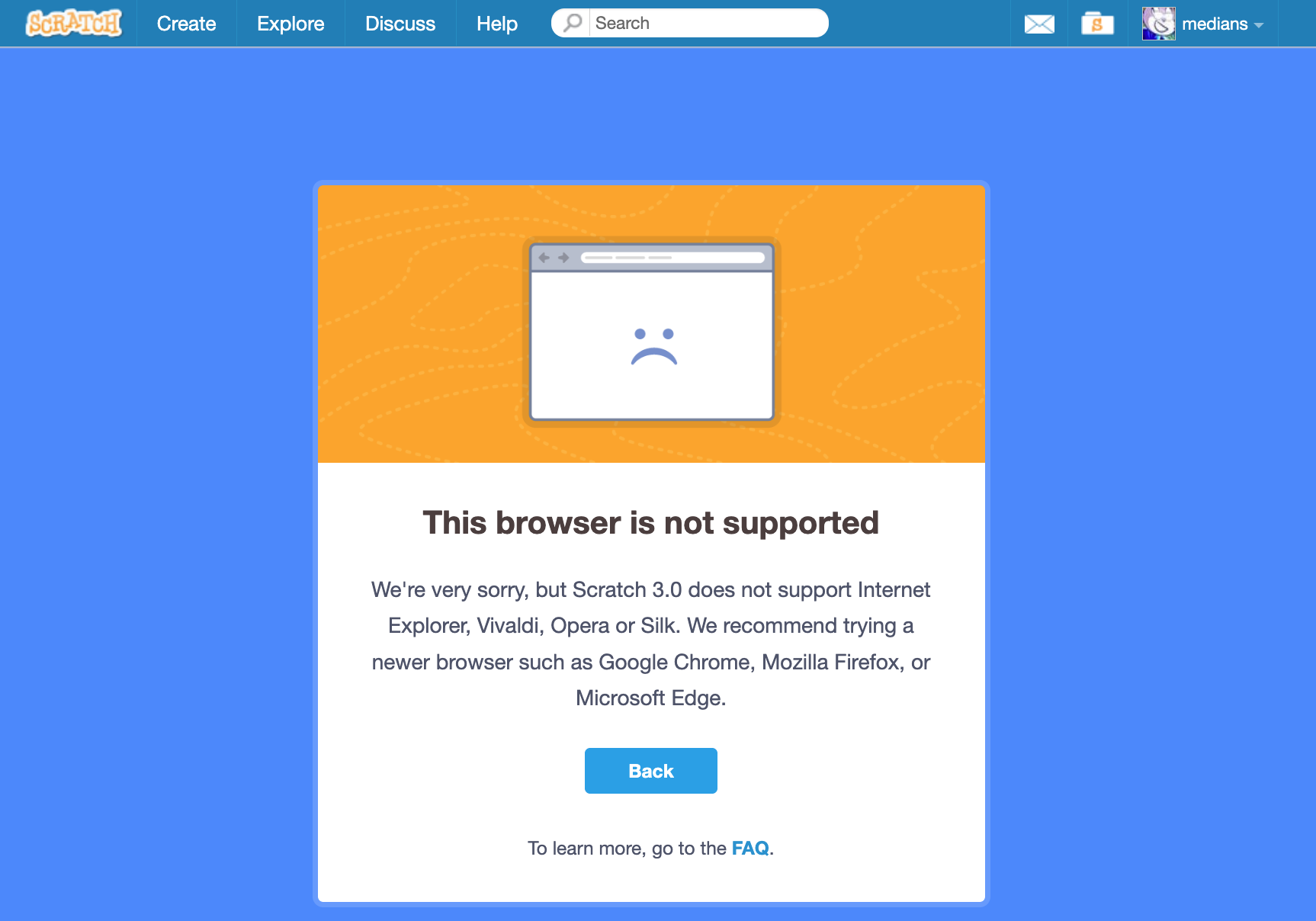 Does anybody think this is a good concept for a browser not supported ...
