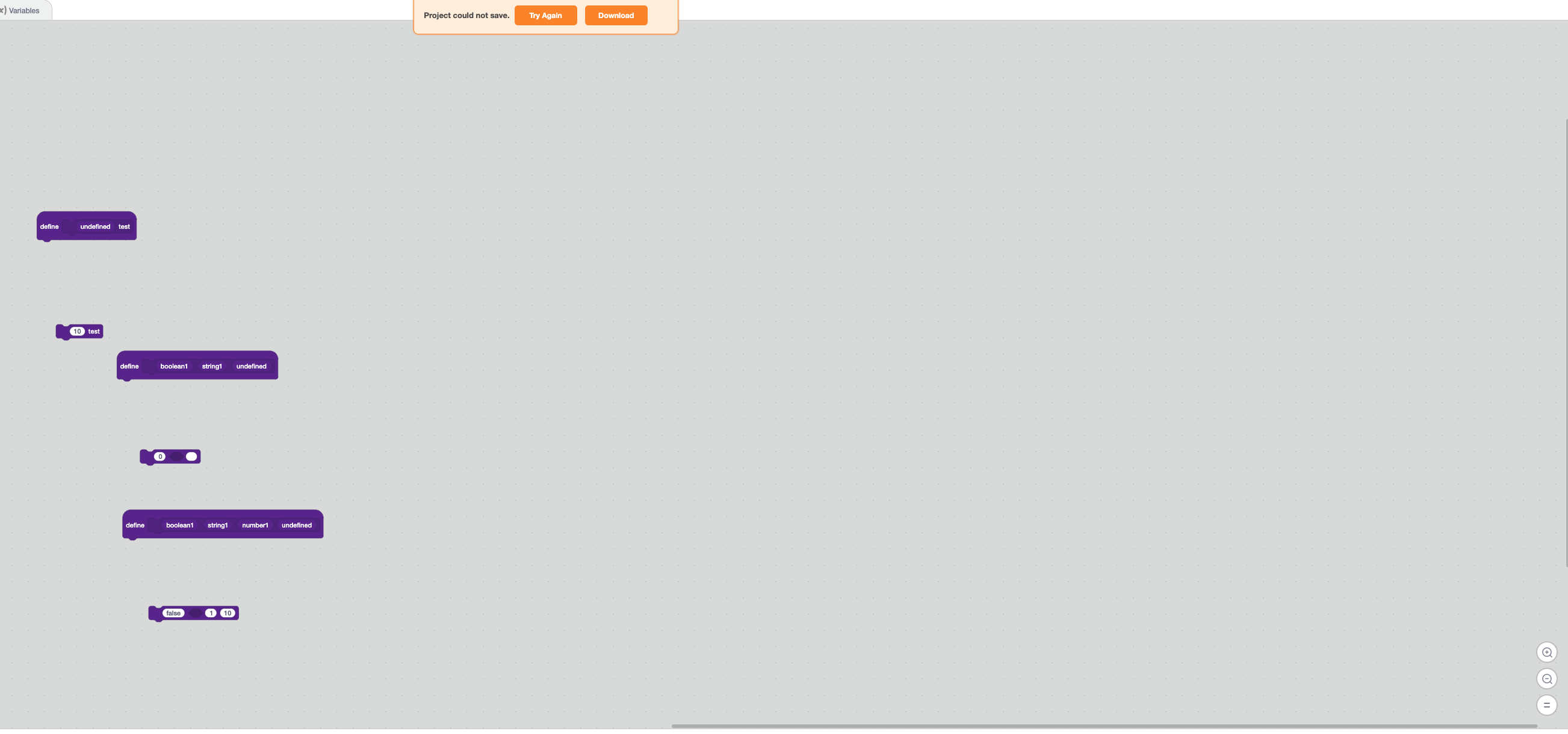 Scratch Crashes When Making A Block Then Typing N For The Name Then Adding A Boolean Input And