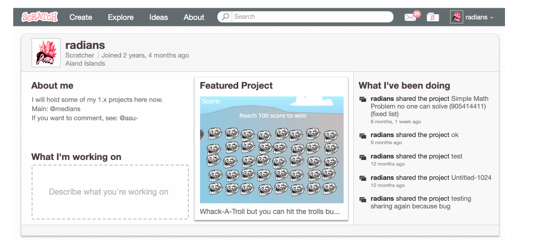 The royal blue colour scheme: It looks better *and* it's still accessible. - Discuss Scratch