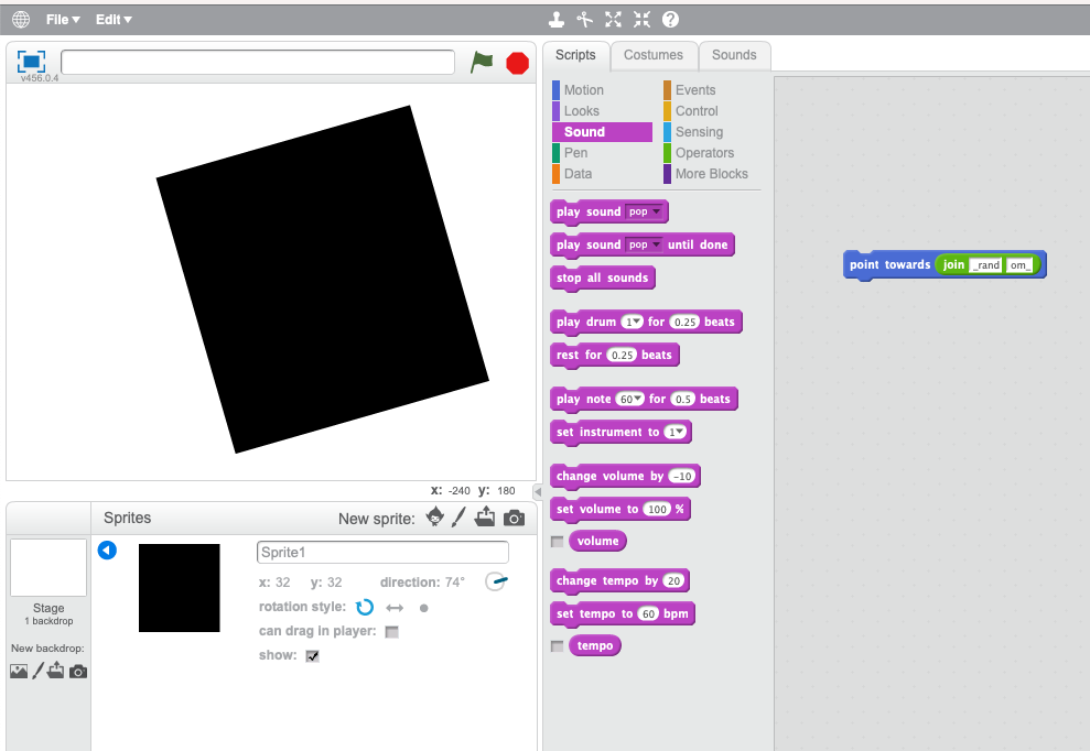 Point in direction (random) - Discuss Scratch