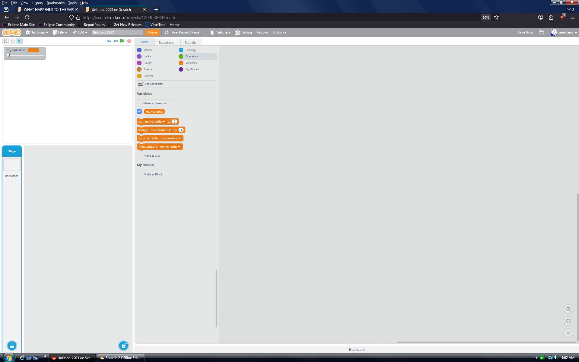 WHAT HAPPENED TO THE VARIABLE SLIDERS? - Discuss Scratch