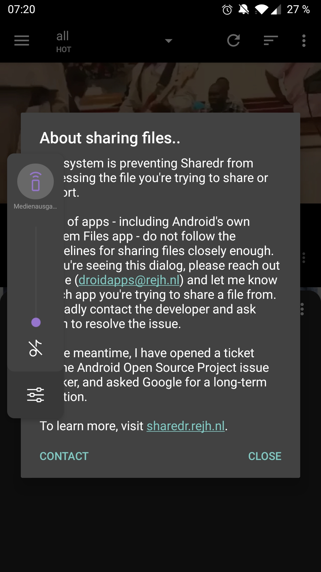 [BUG] Using a custom share menu is impossible with Reddit Sync : r/redditsync