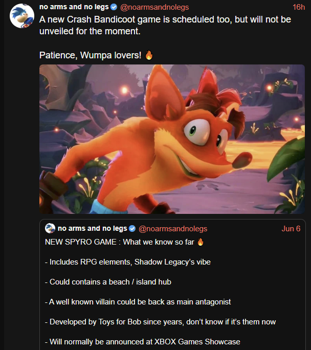 [RUMOR] ‘no arms and no legs’ claims that a new Crash Bandicoot game is ...