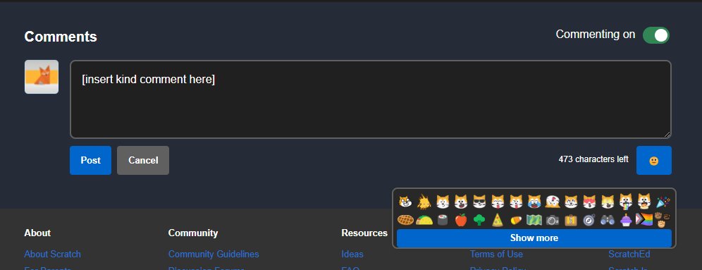 Built-in emoji selector - Discuss Scratch