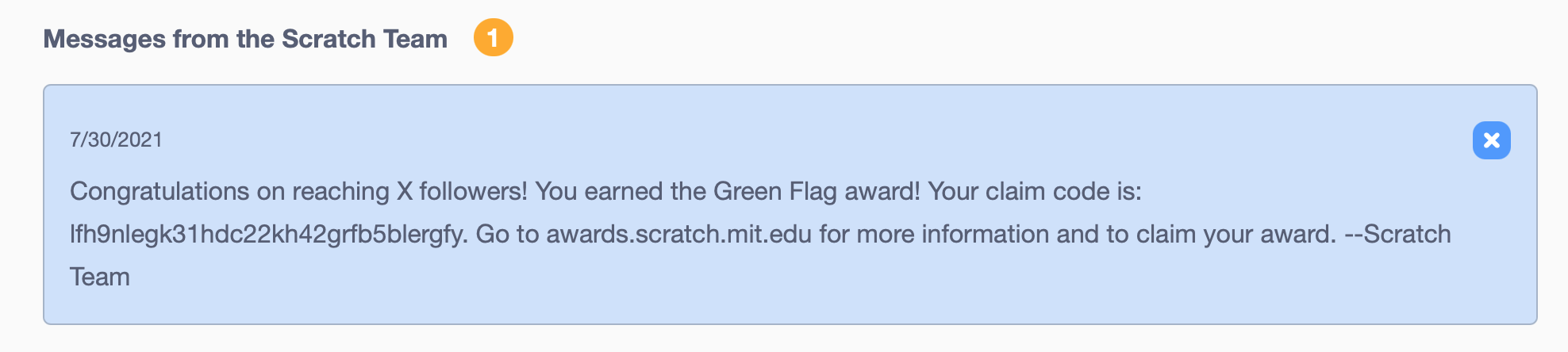 Scratch "Green Flag Award" (Read entire topic) - Discuss Scratch
