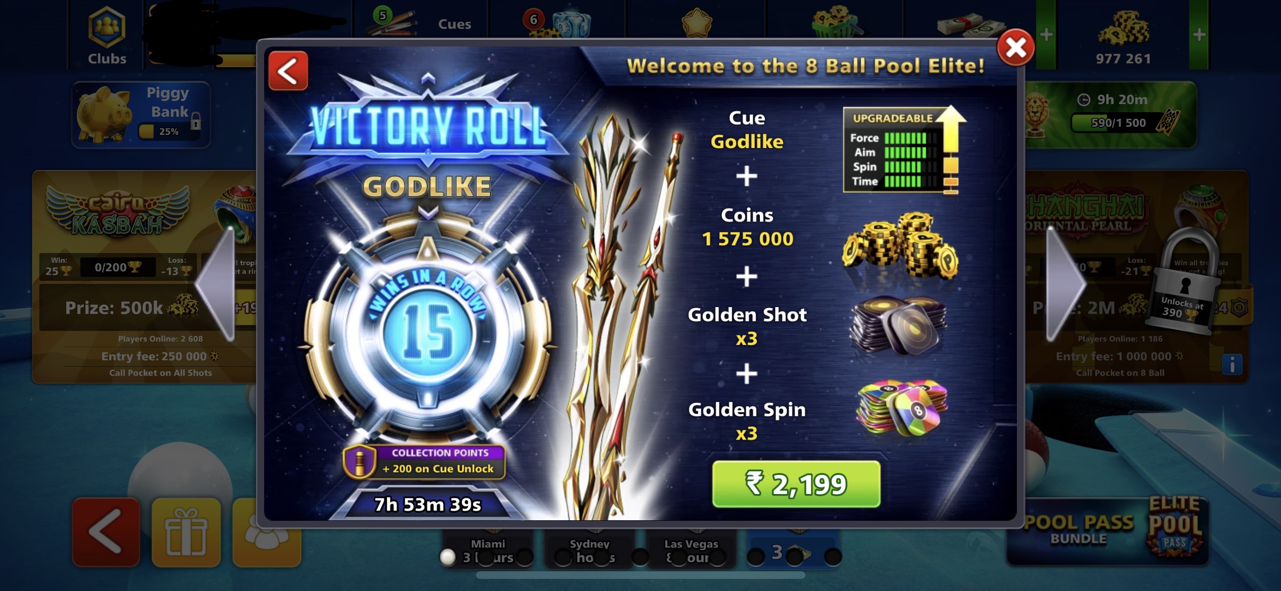 I made it to the Godlike cue. : r/8BallPool