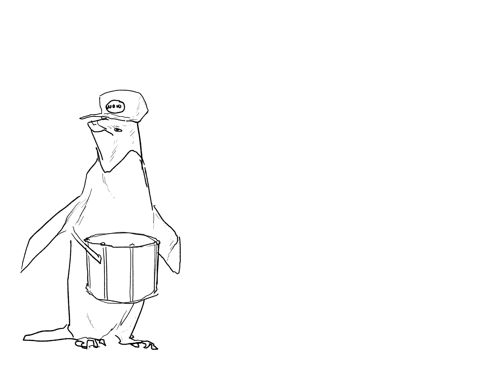 February 24th - Penguin parade : r/SketchDaily