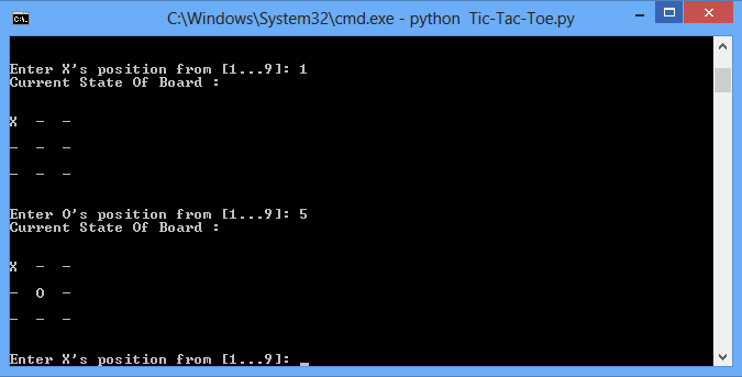 Github Vineetjoshi253tictactoe Minimax A Python Implementation Of Tic Tac Toe Using Minimax